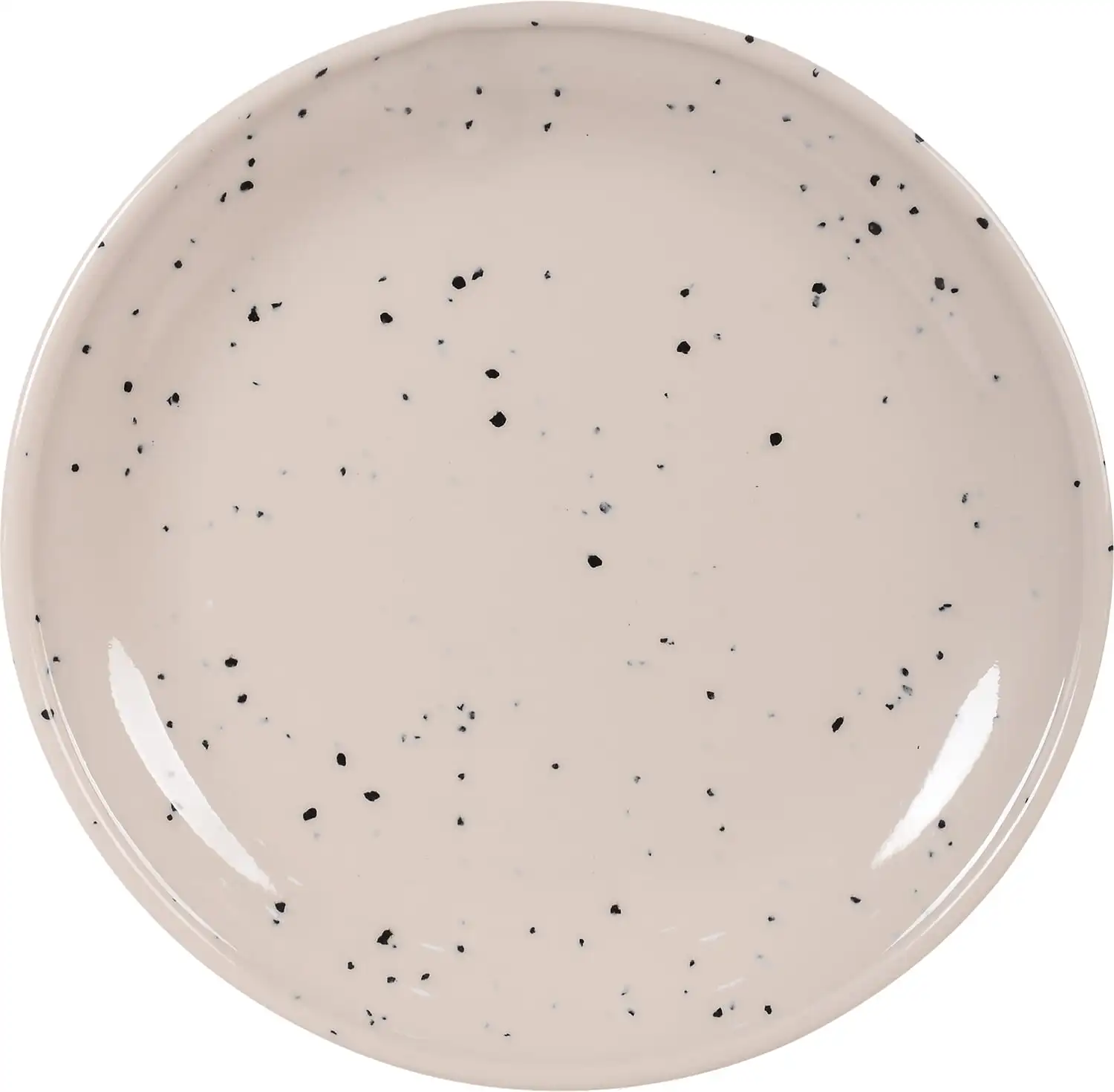 Creamy black granite round flat plate - Solution Company